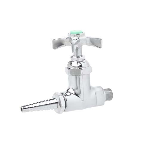 Lab Straight Stop, Serrated Tip, 4-Arm Handle, 3/8" Npt Male Inlet