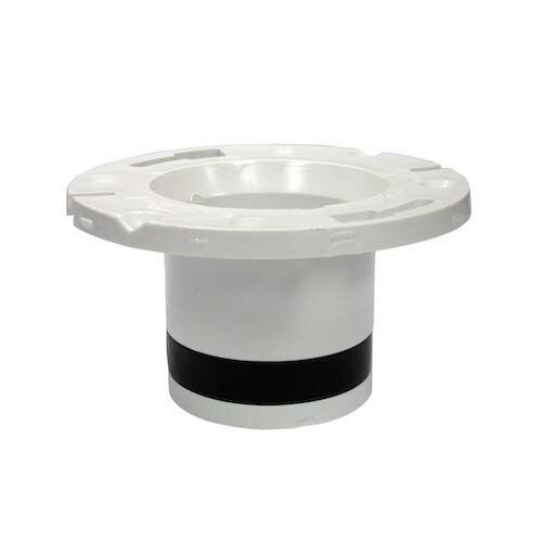 Compression Closet Flange, Plastic, 4"